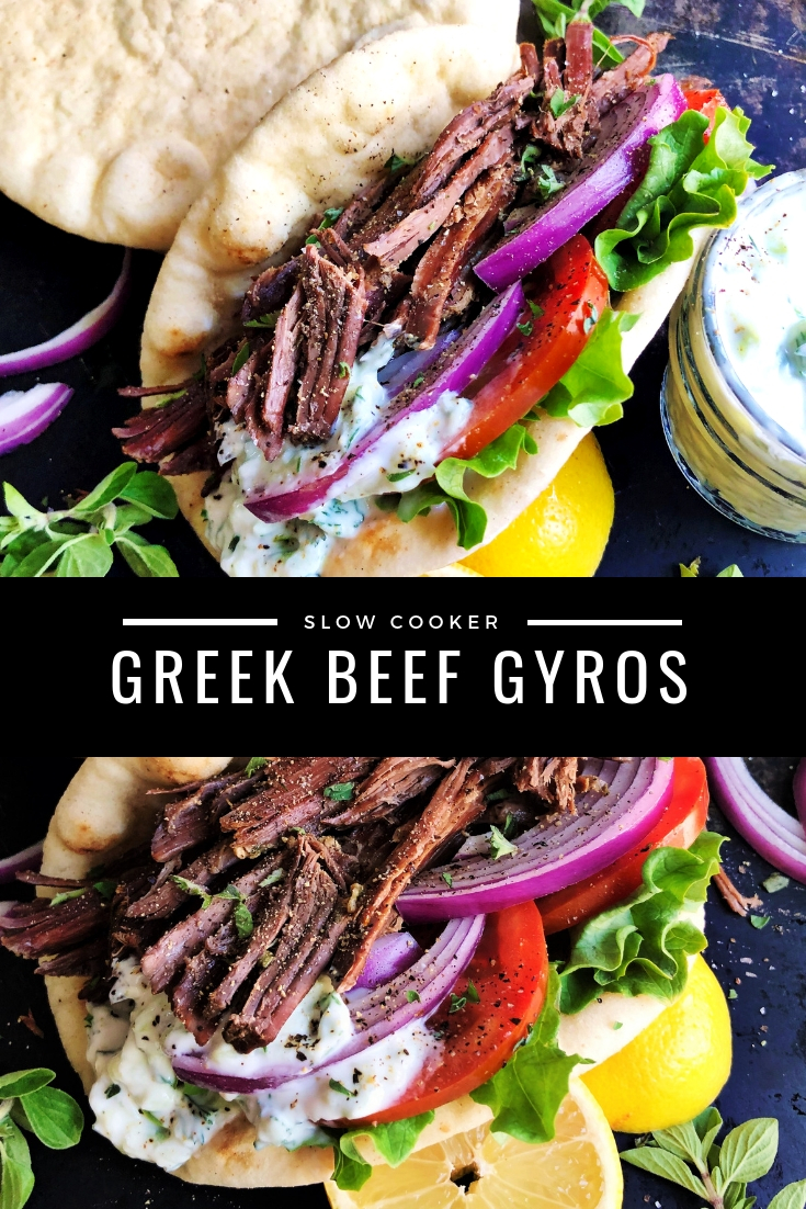 Slow Cooker Greek Beef Gyros - Plum Street Collective