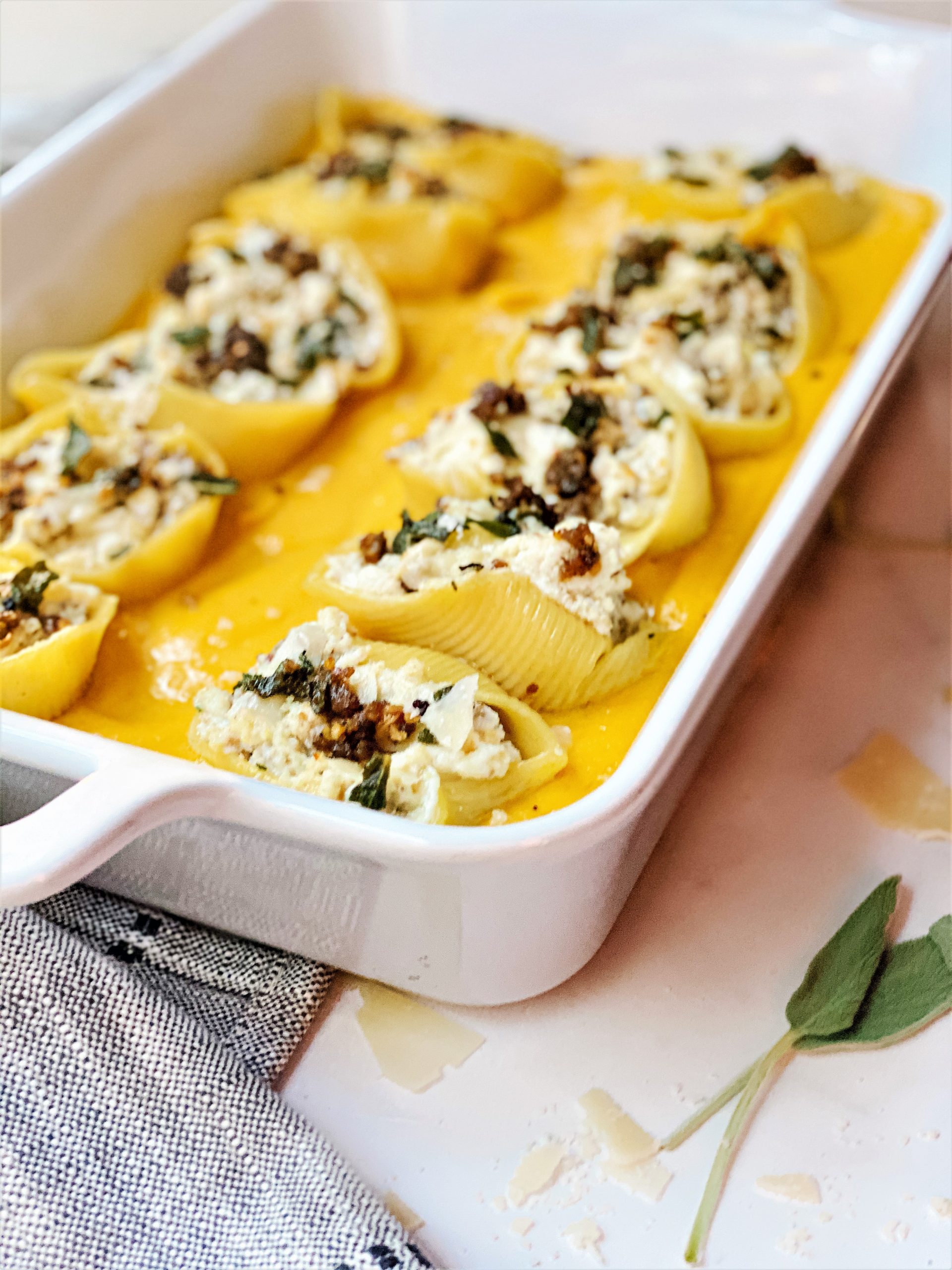 Butternut Squash & Sausage Stuffed Pasta with Crispy Sage - Plum Street ...