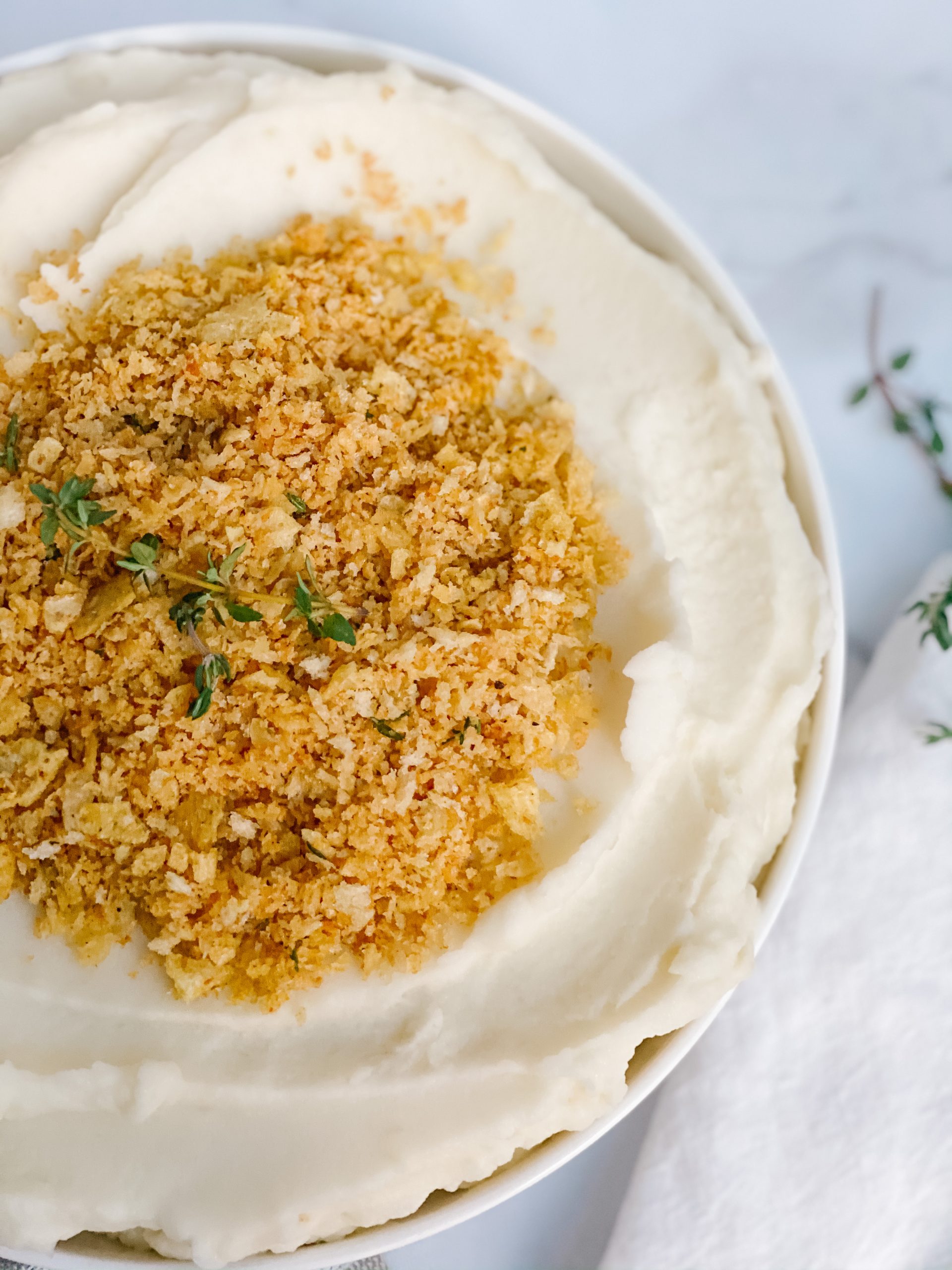 Creamy Mashed Potatoes with Crispy Topping - Plum Street Collective