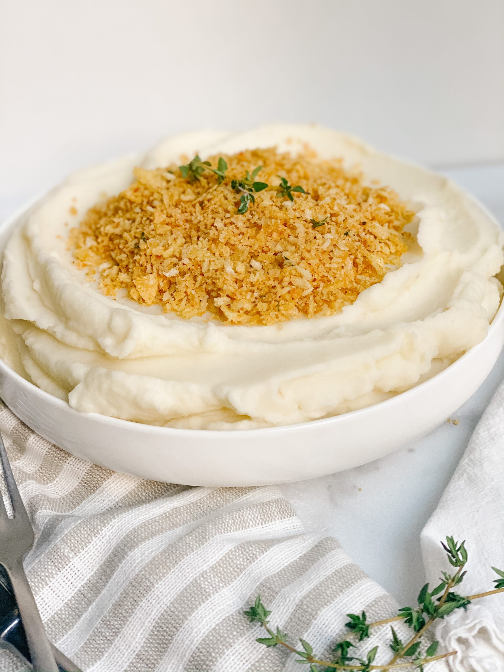 Creamy Mashed Potatoes with Crispy Topping - Plum Street Collective