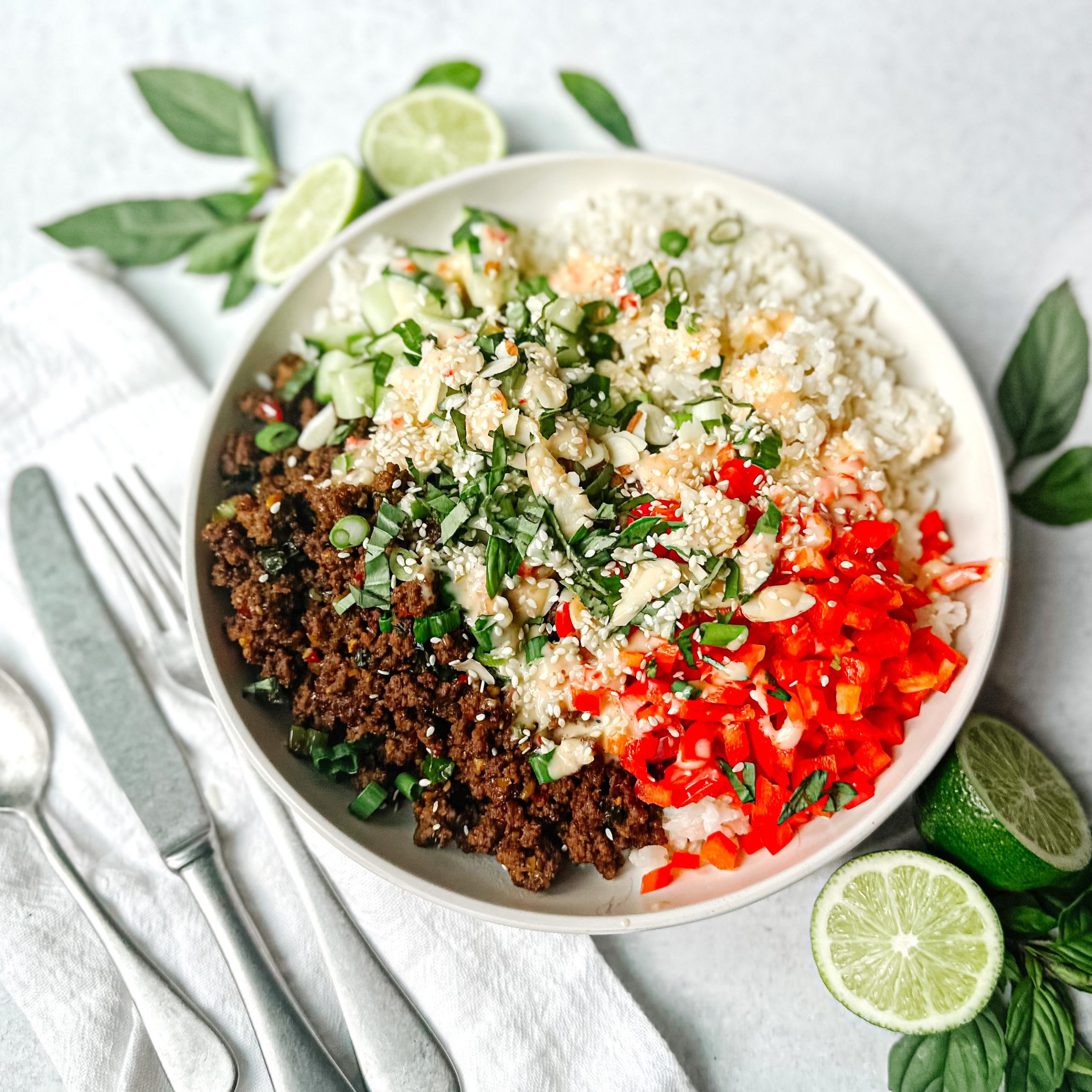 Thai Beef & Rice Bowls - Plum Street Collective