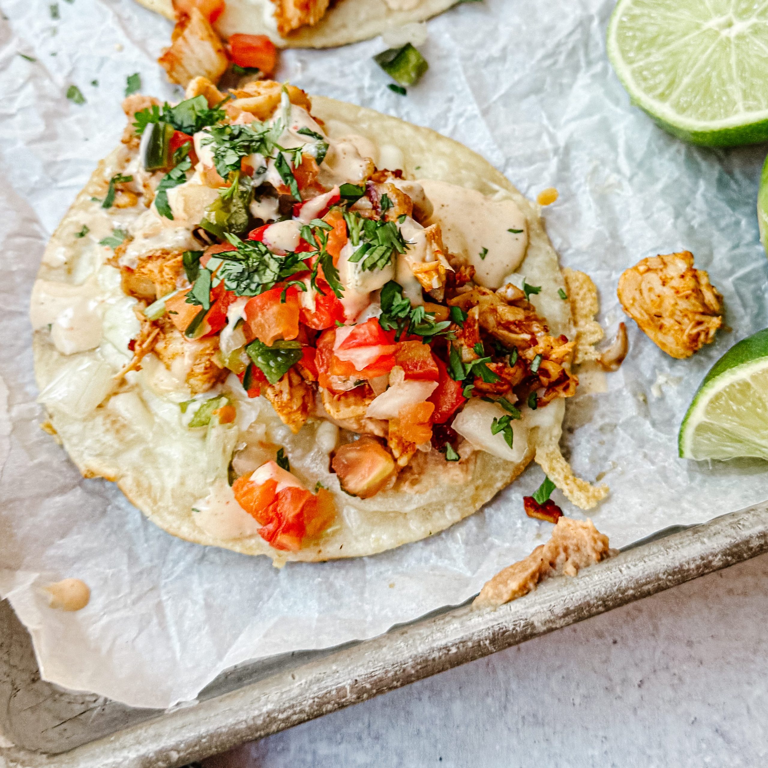 Cheesy Chicken Tacos with Spicy Ranch - Plum Street Collective