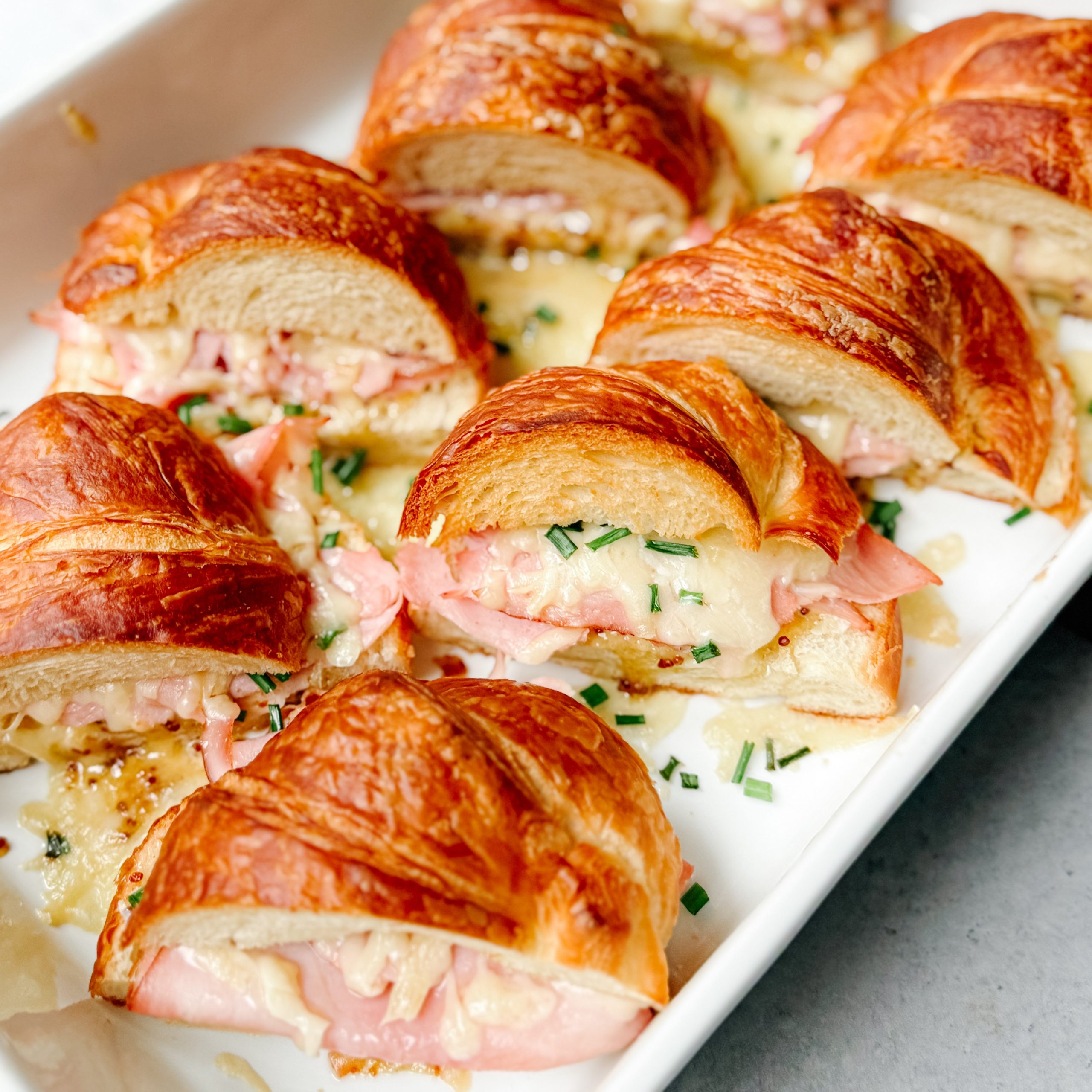 Baked Ham and Gruyère Croissants with Maple Mustard - Plum Street ...